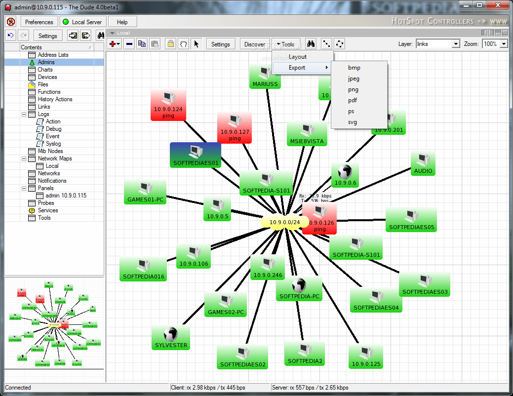 The Dude Network Software - Automatic Network Mapper - Darknet ...